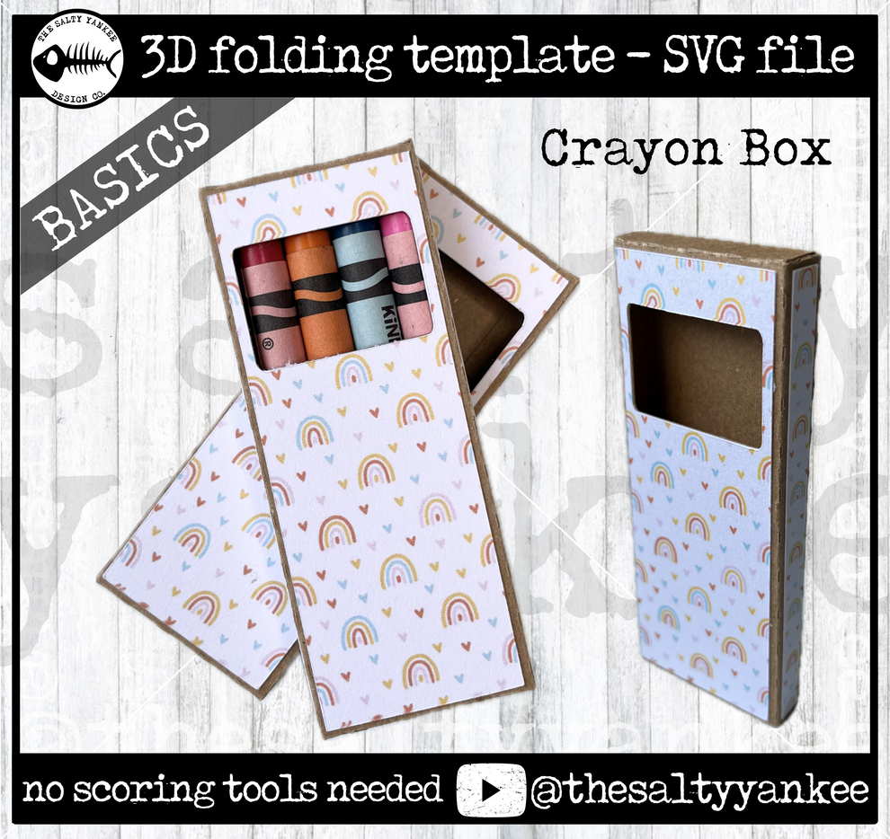 SY Basics Crayon Box Template- SVG File Download – The Salty Yankee