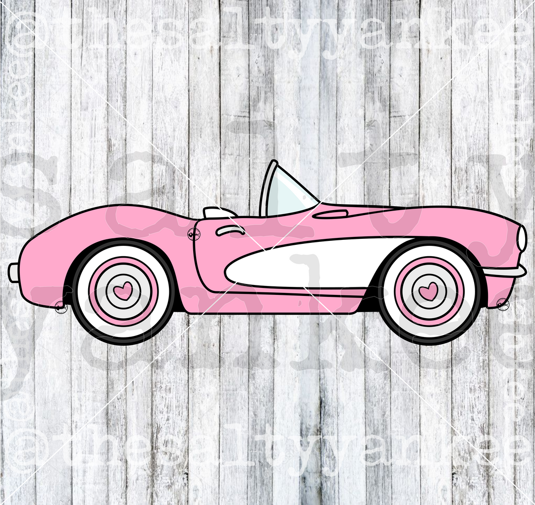 Diva Pink Sports Car SVG and PNG File Download – The Salty Yankee