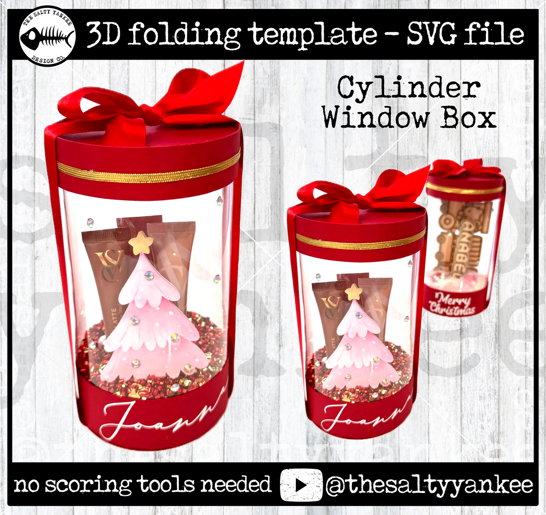 Cylinder Window Box Template- SVG File Download – The Salty Yankee