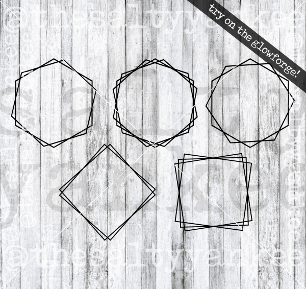 Geometric Borders Hex SVG and PNG File Download – The Salty Yankee