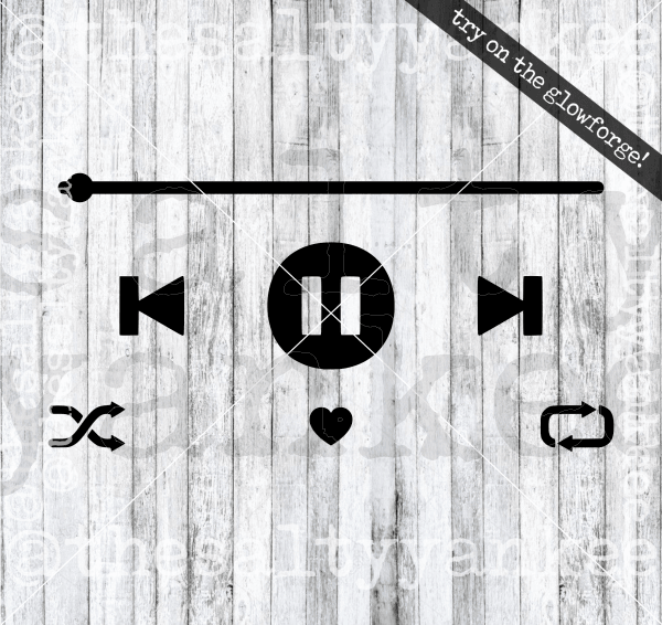 Music Player Controls SVG and PNG File Download – The Salty Yankee
