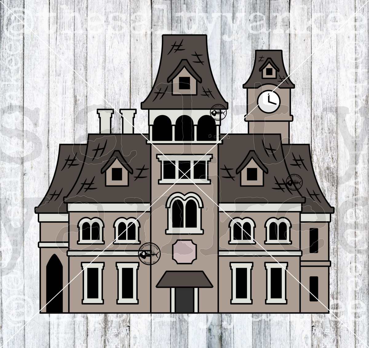 Spooky Academy Castle SVG and PNG File Download – The Salty Yankee