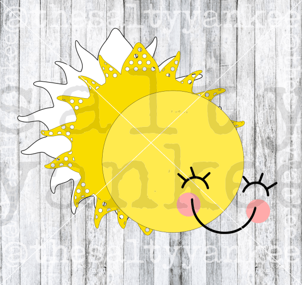 Happy Face Sun SVG and PNG File Download – The Salty Yankee