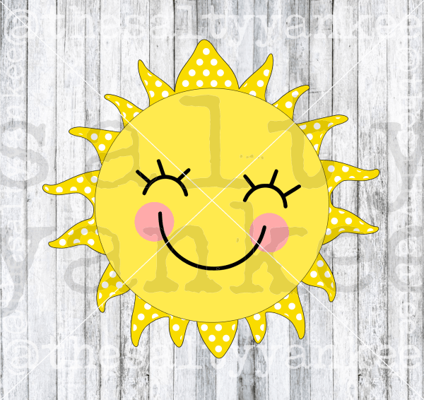 Happy Face Sun SVG and PNG File Download – The Salty Yankee