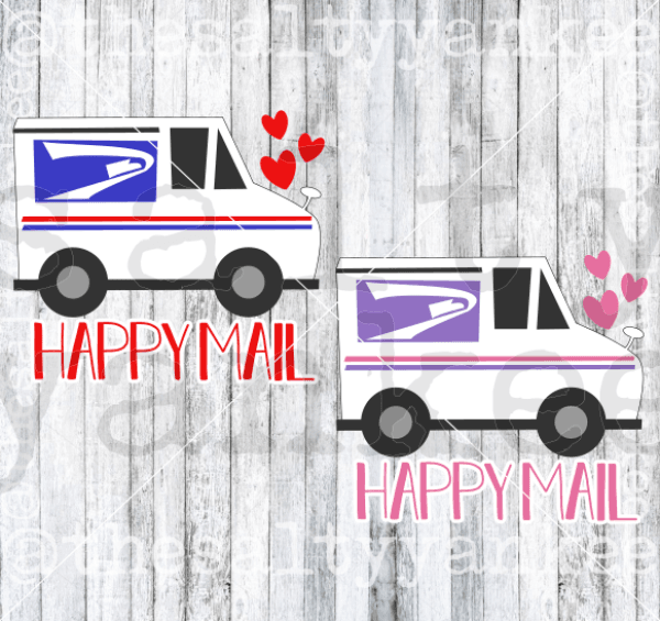 Happy Mail Truck SVG and PNG File Download – The Salty Yankee