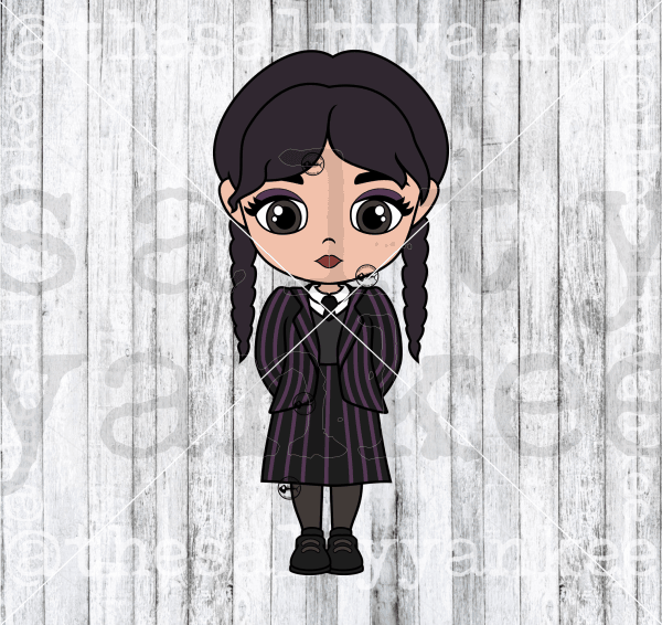 Wednesday in School Uniform SVG and PNG File Download – The Salty Yankee